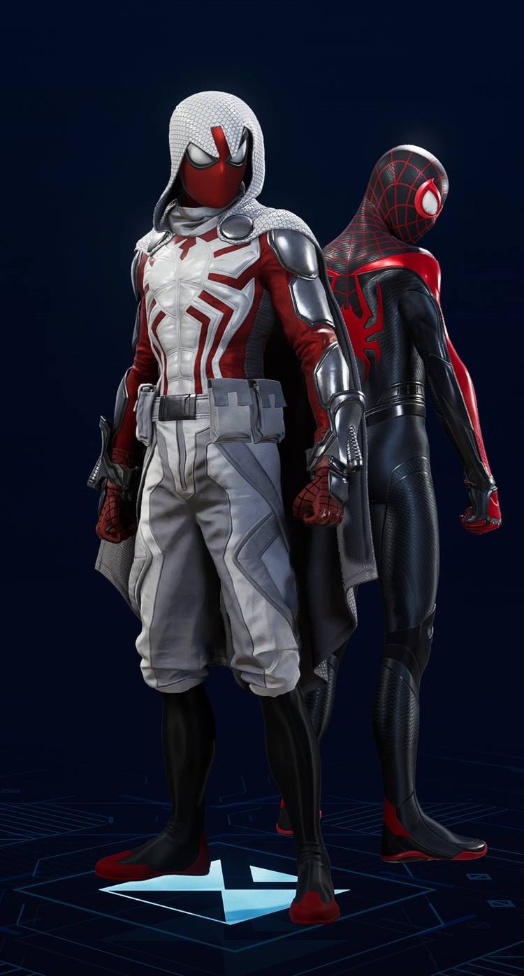 two white spiderman