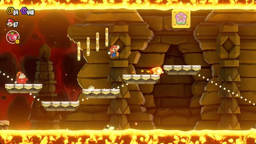 W6 Deep Magma Bog Wonder Seed locations in Super Mario Bros. Wonder
