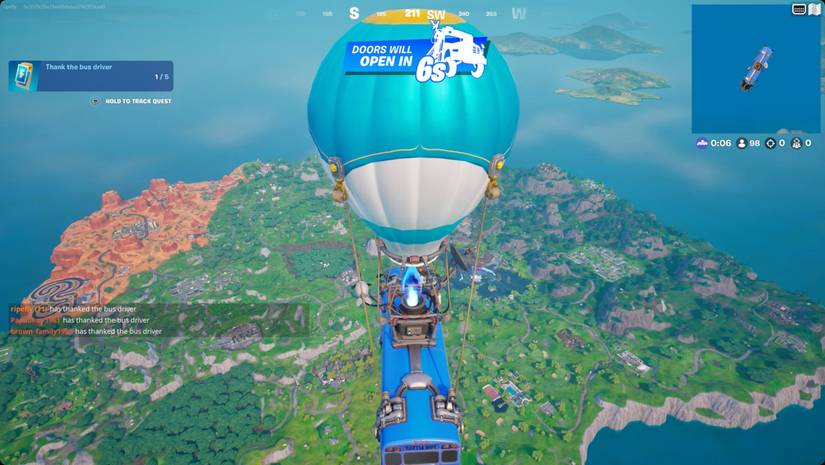 How to thank the bus driver in Fortnite