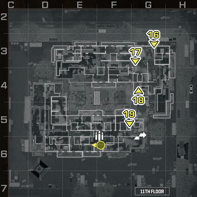 ‘Highrise’ item and weapon locations in MW3