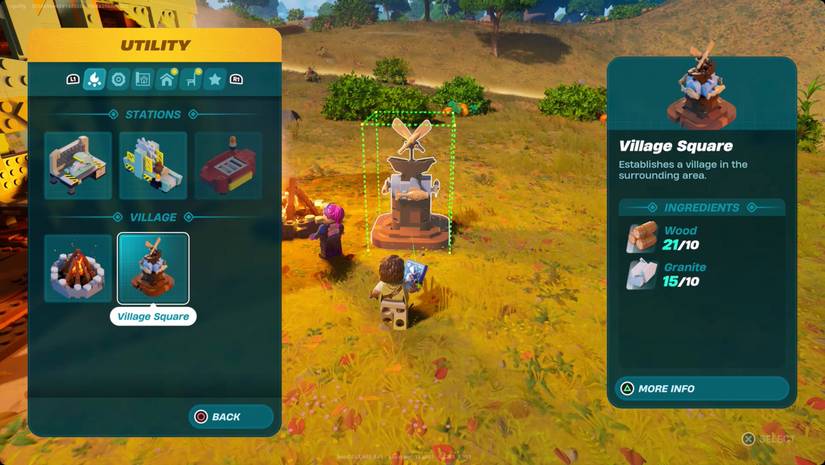 How to upgrade a village in Lego Fortnite Odyssey