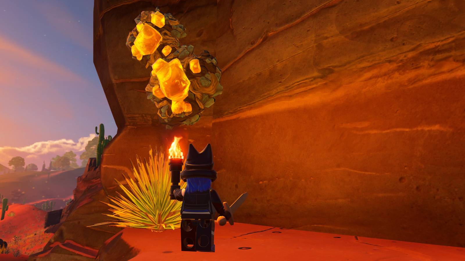 How to get rough amber and cut amber in Lego Fortnite Odyssey