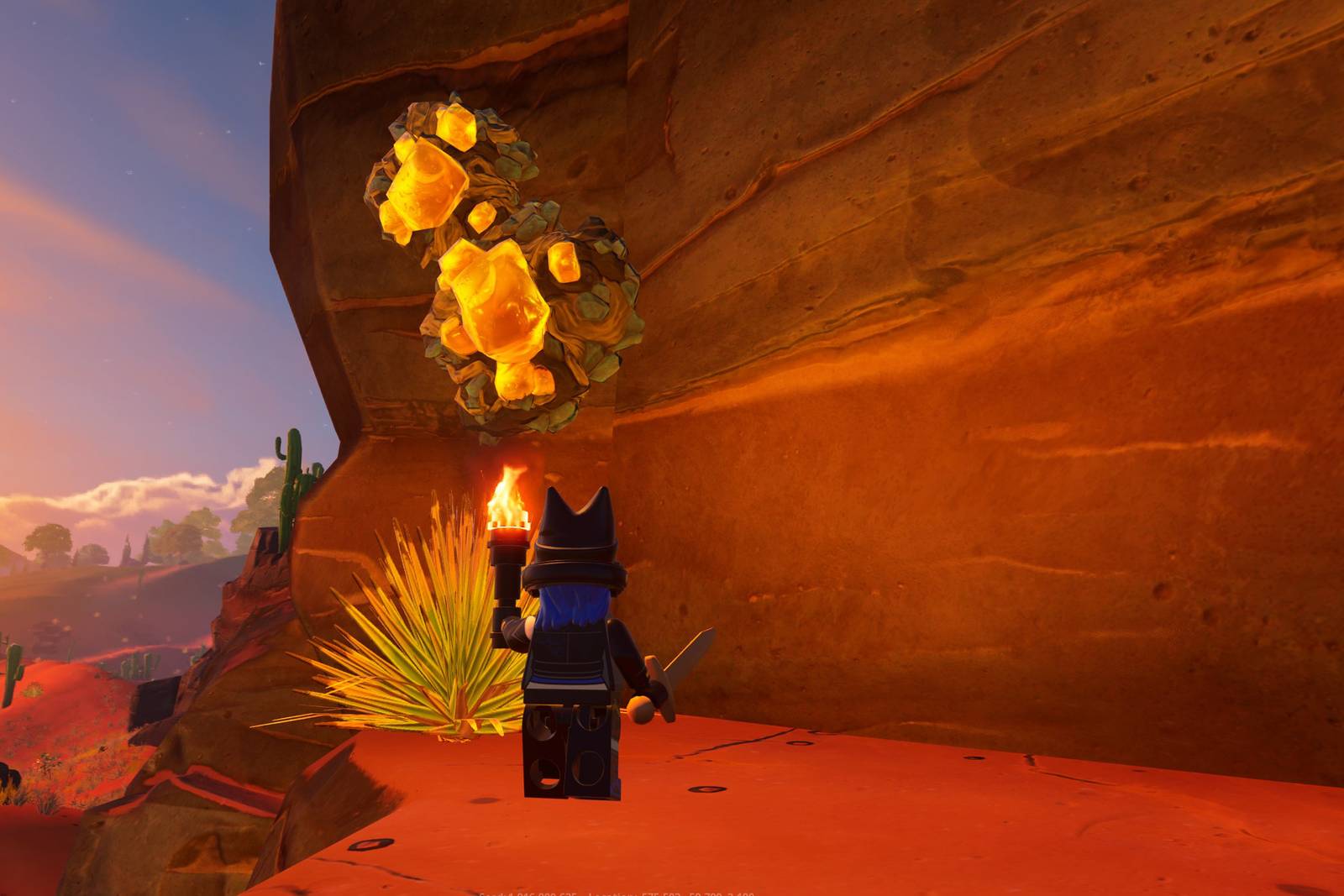 How to get rough amber and cut amber in Lego Fortnite Odyssey