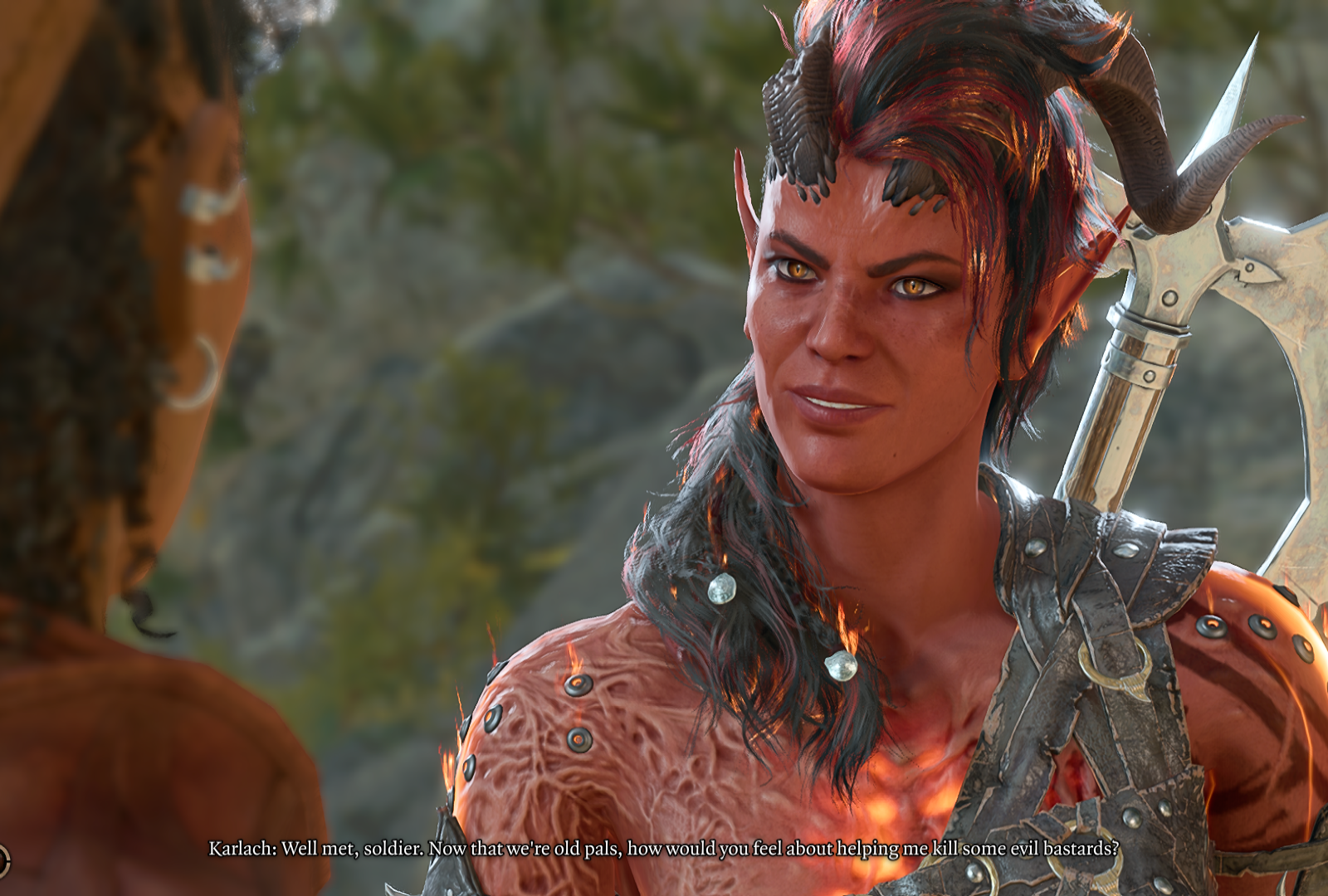 karliah walking away from gate