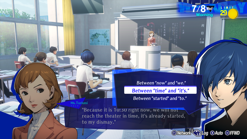 All Persona 3 Reload classroom answers and questions