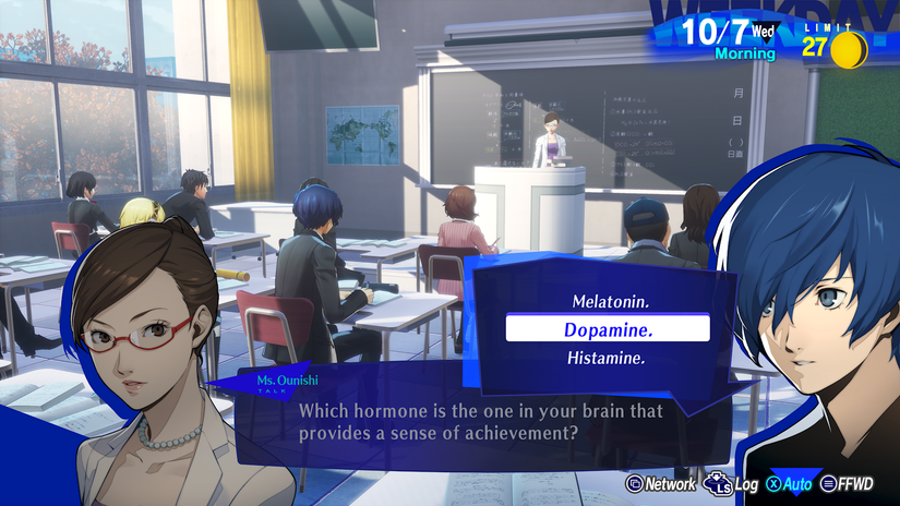 All Persona 3 Reload classroom answers and questions