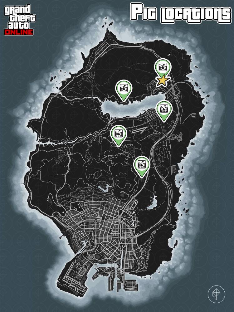 Animal locations list in GTA Online