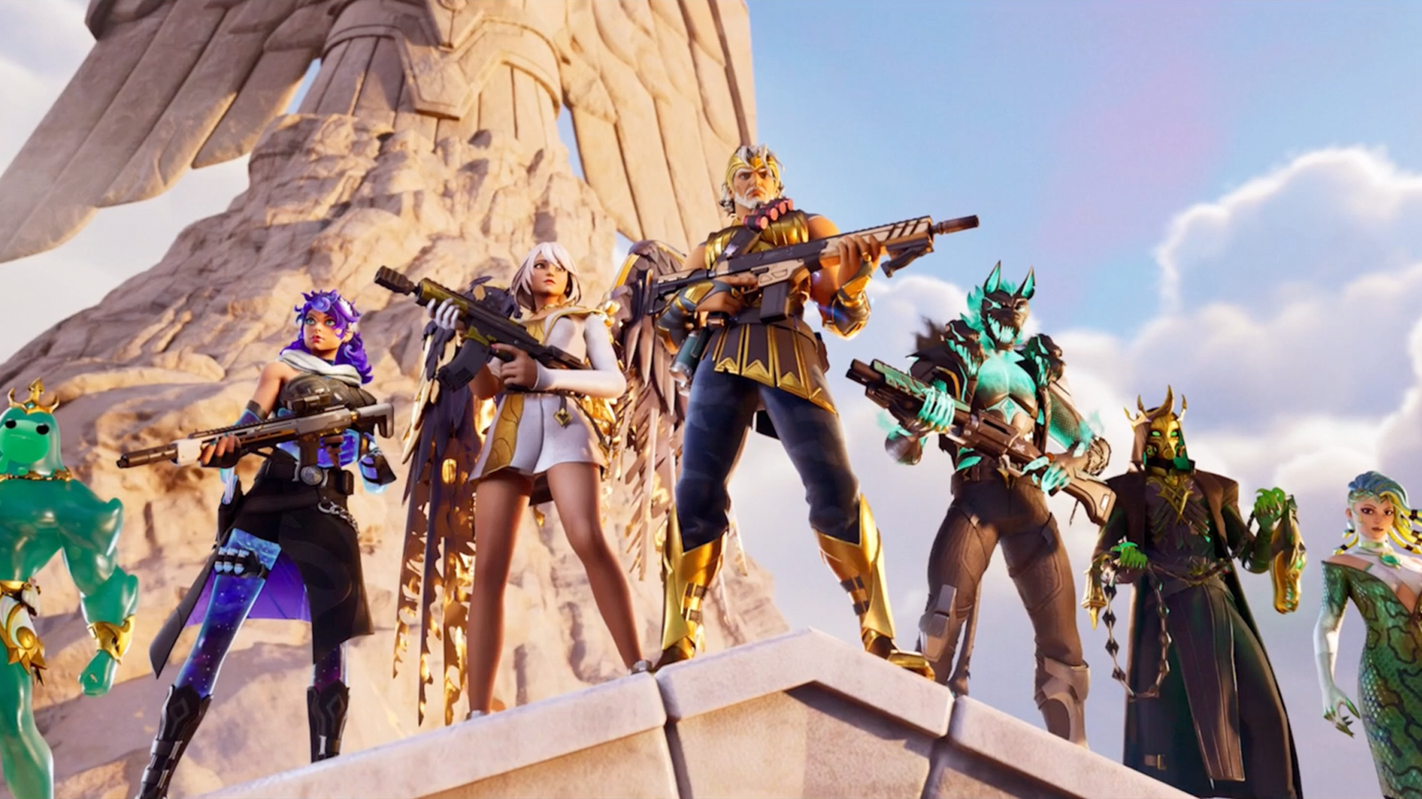 Fortnite Chapter 5 Season 2 Battle Pass skins list of Greek Gods
