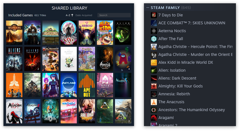 Steam Families brings shared libraries and parental controls together