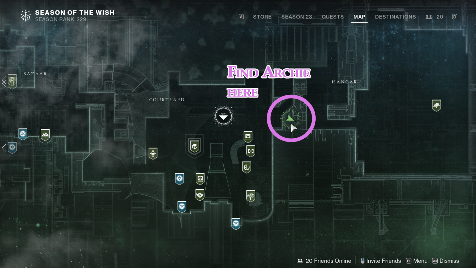 Where to find Archie in the Cosmodrome in Destiny 2