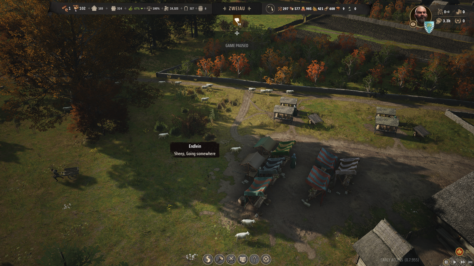 How to get sheep in Manor Lords