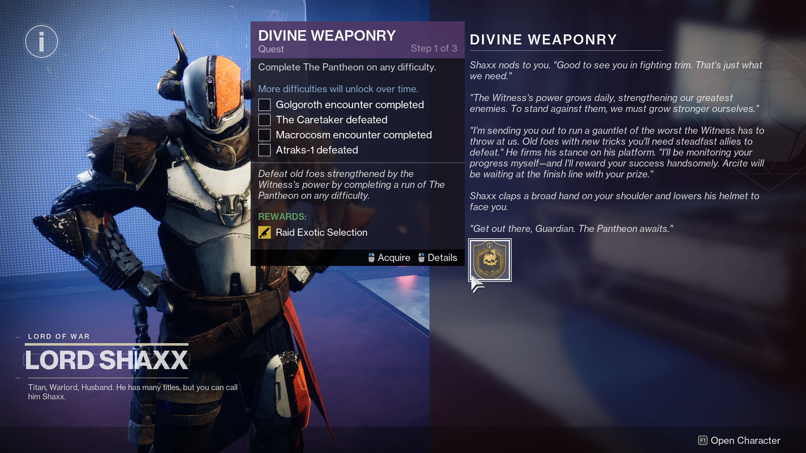 Destiny 2 Pantheon bosses list, rewards guide