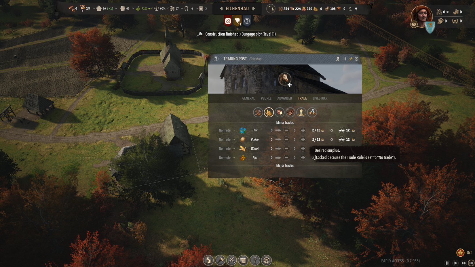 How to trade, set trade rules, and trade routes in Manor Lords