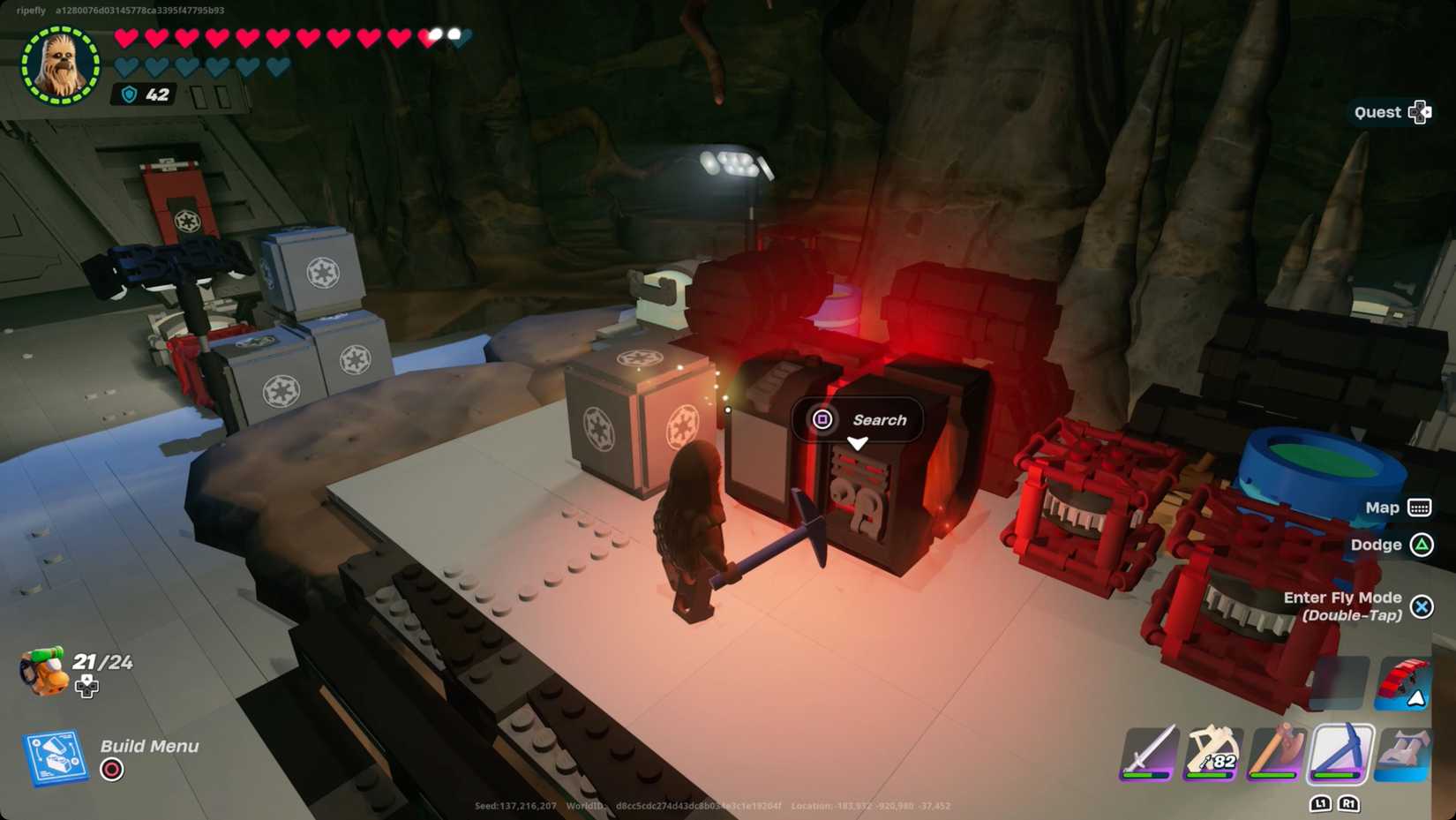 How to get a lightsaber in Star Wars Lego Fortnite Odyssey