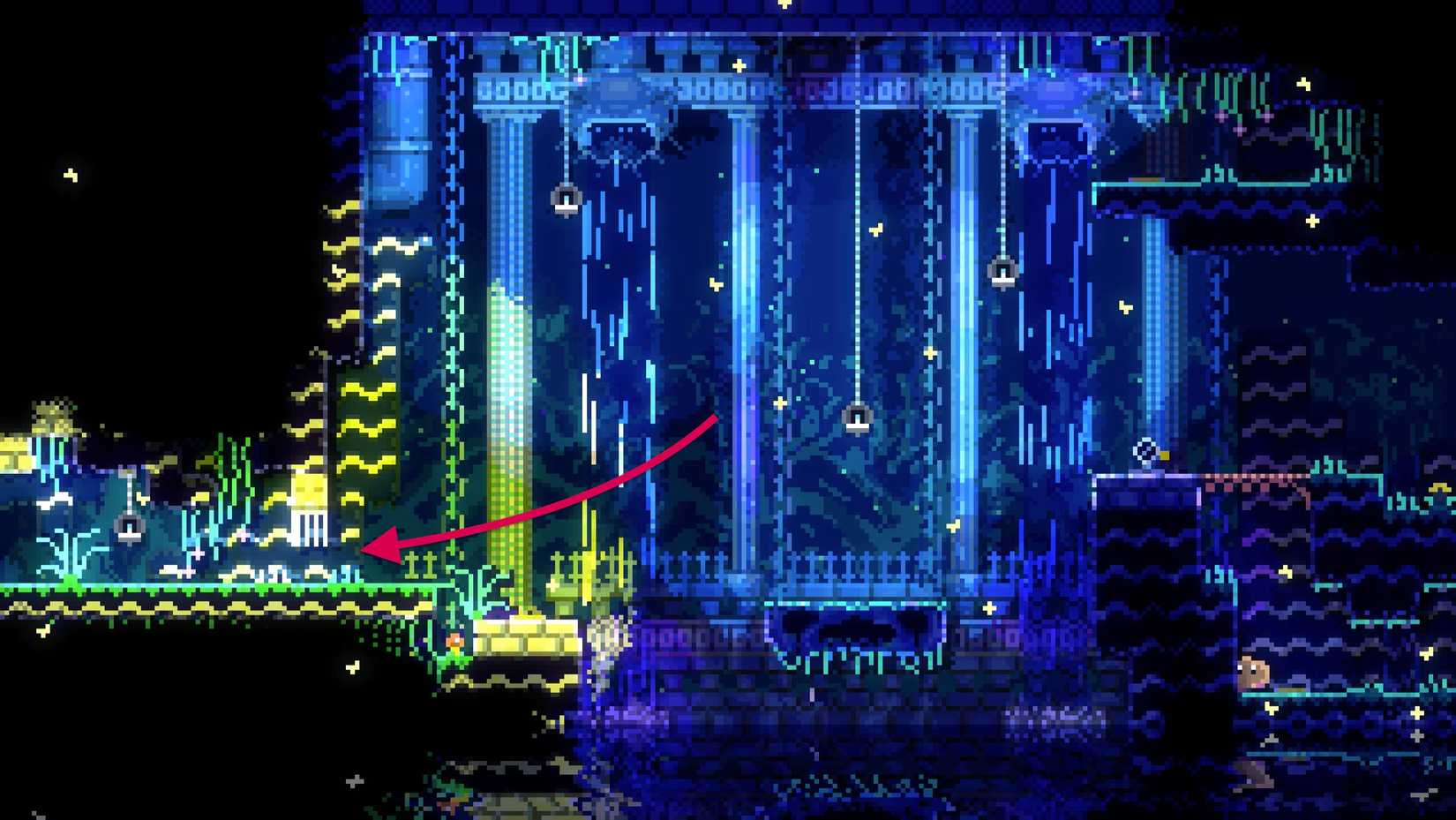 How to get past the first ghost in Animal Well