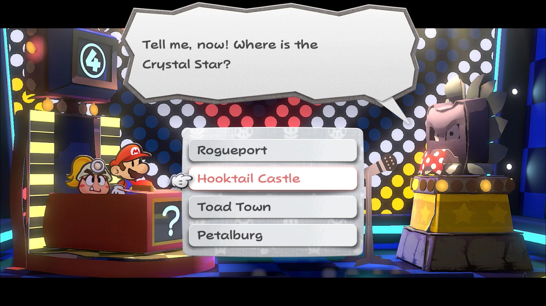 All Thwomp quiz answers in Paper Mario: Thousand Year Door