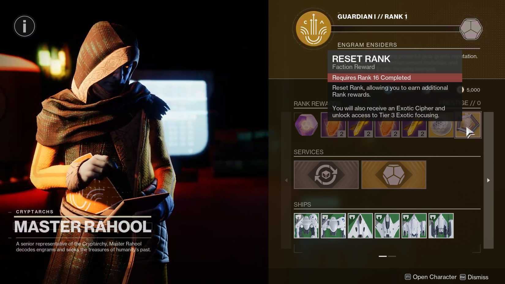 How to unlock armor Exotics with Rahool reputation in Destiny 2