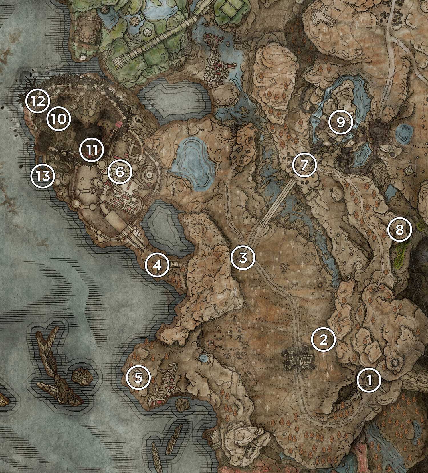 All Scadutree Fragment locations map in Elden Ring DLC