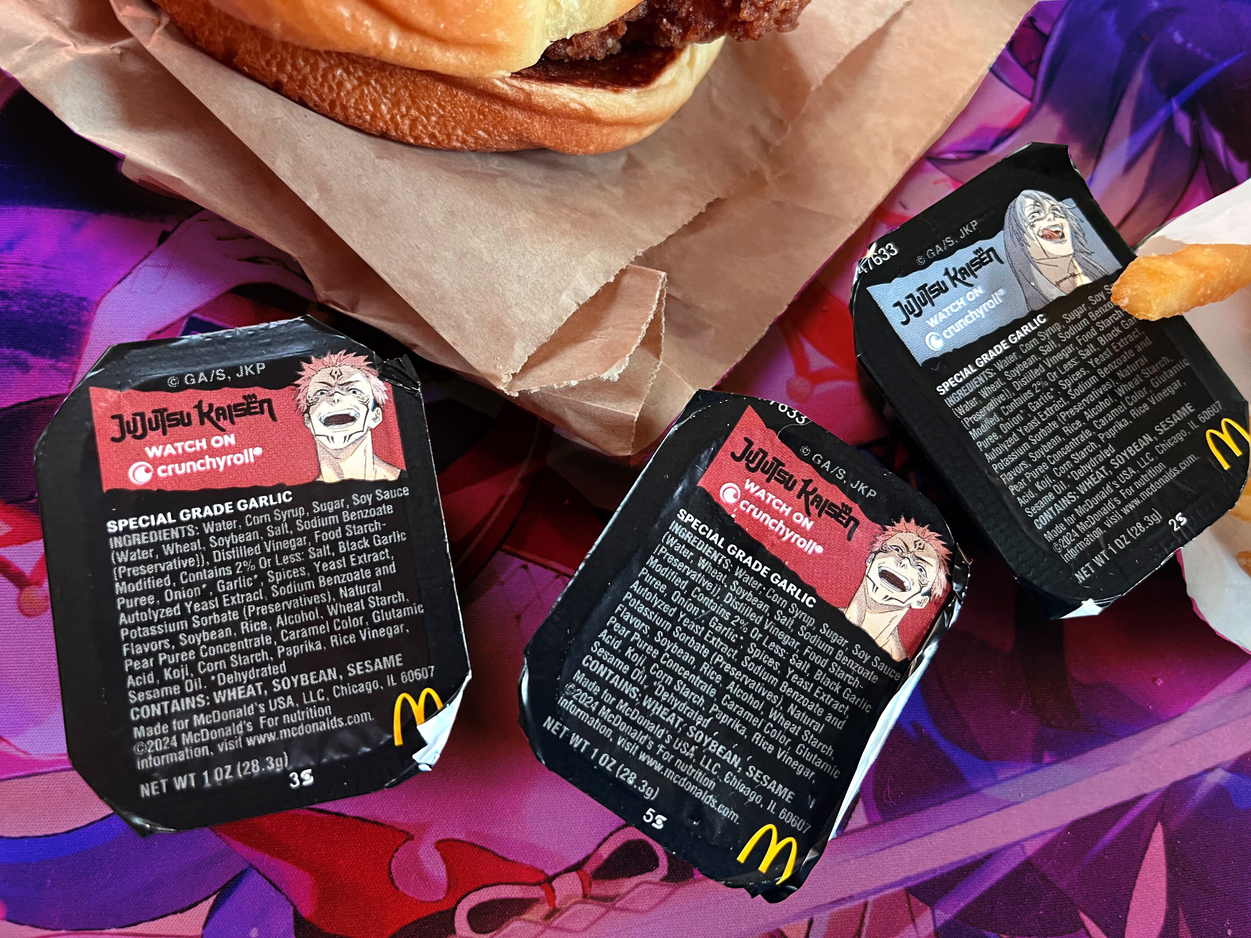 McDonald’s Jujutsu Kaisen garlic sauce is tamer than I expected