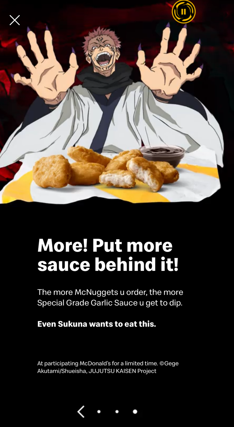 McDonald’s Jujutsu Kaisen garlic sauce is tamer than I expected