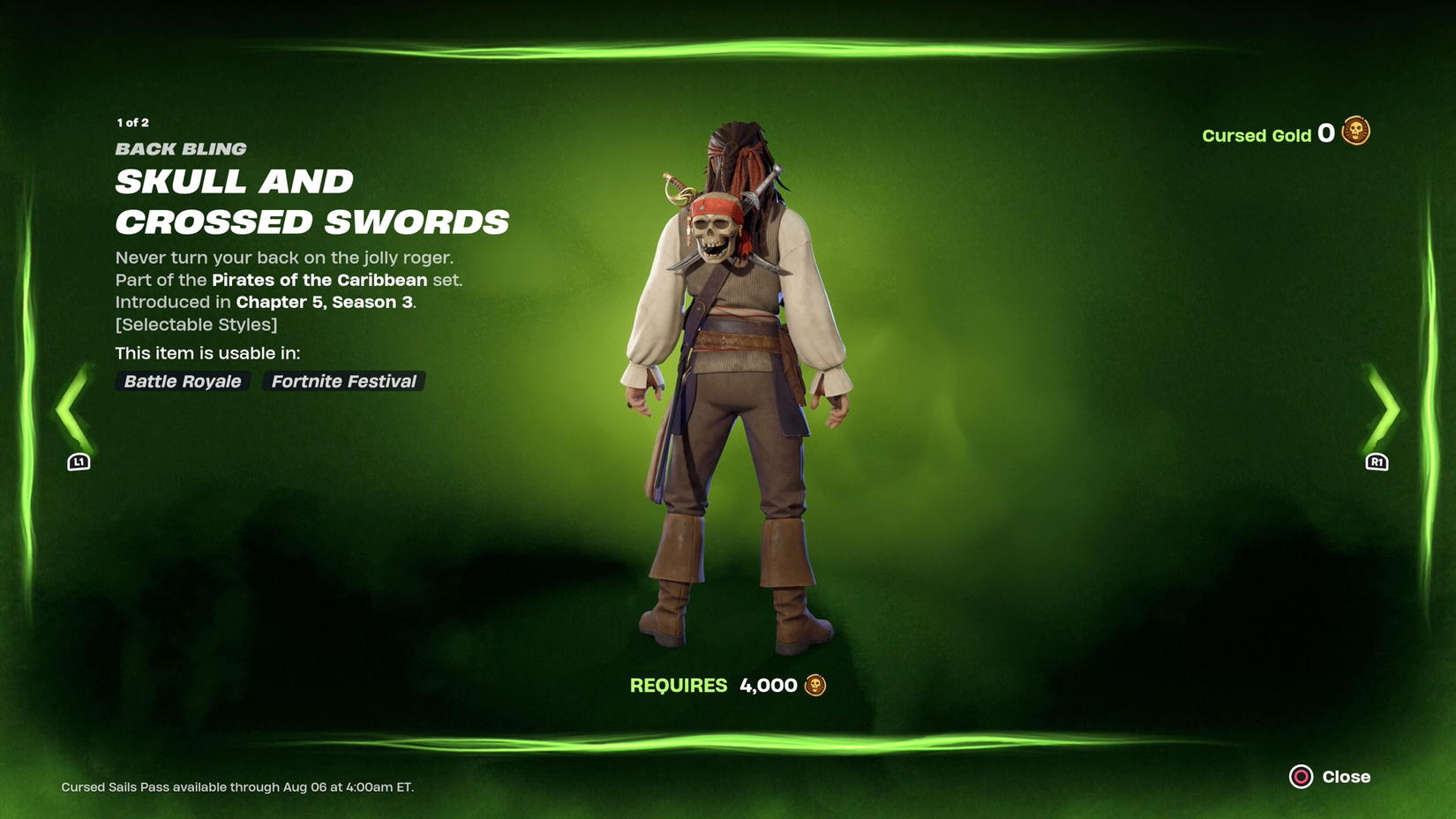 Fortnite Cursed Sails event skins, items, and rewards list