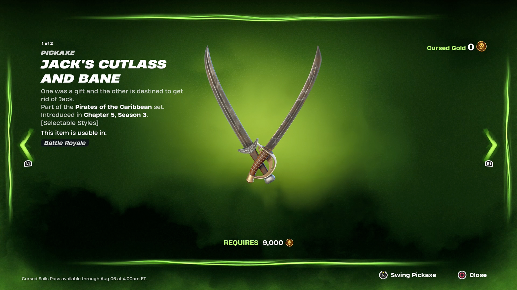 Fortnite Cursed Sails event skins, items, and rewards list