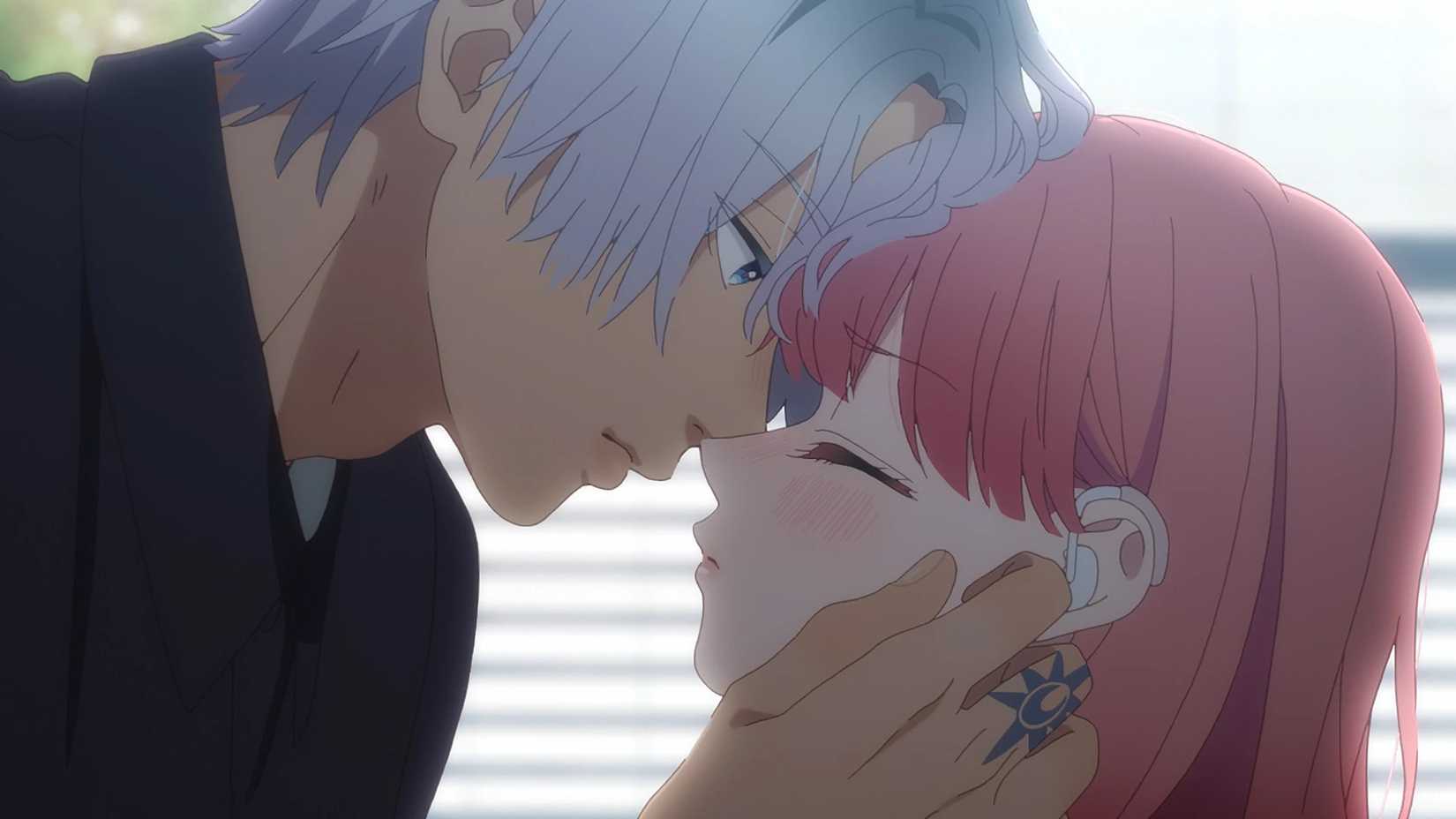 romance anime where they kiss