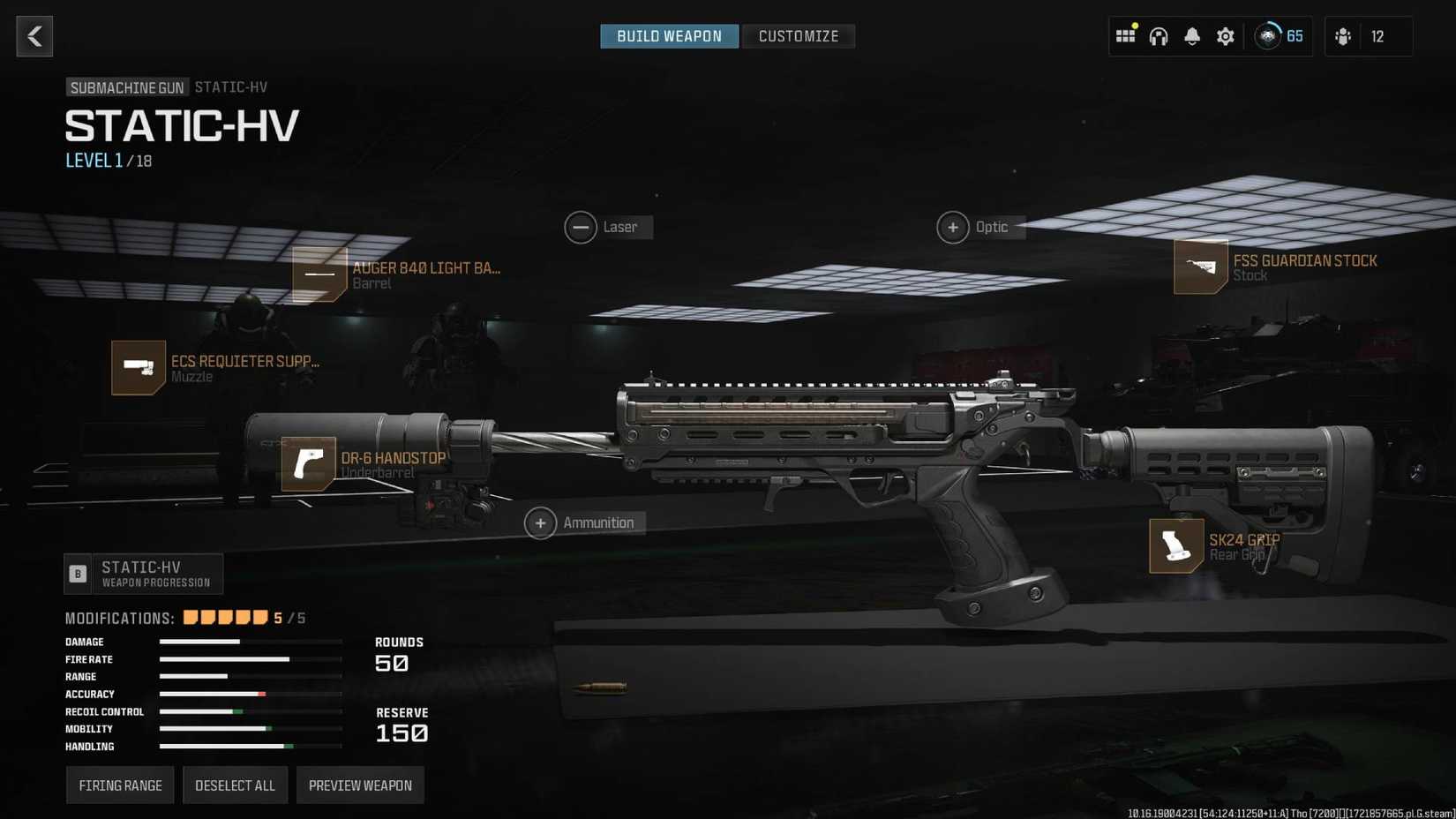 Best Static-HV loadout, class build in MW3