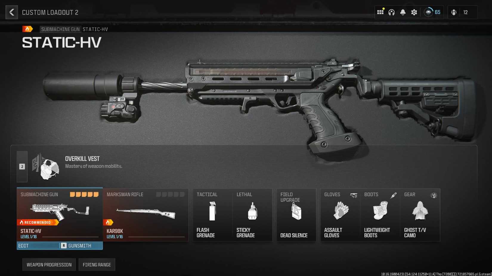 Best Static-HV loadout, class build in MW3