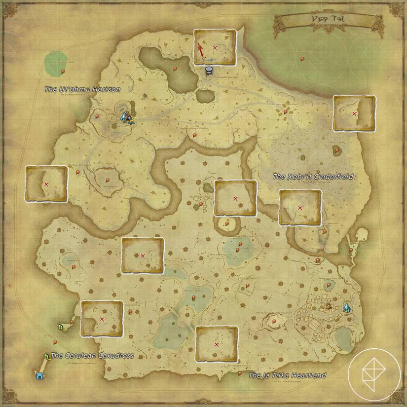 Br’aaxskin treasure locations in FFXIV: Dawntrail