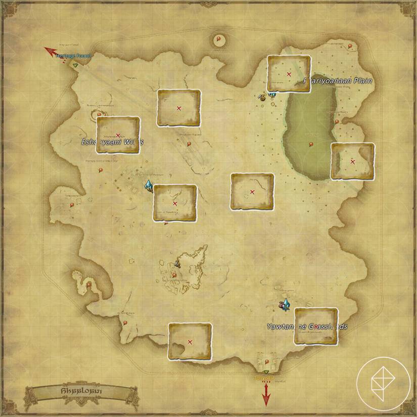 Br’aaxskin treasure locations in FFXIV: Dawntrail