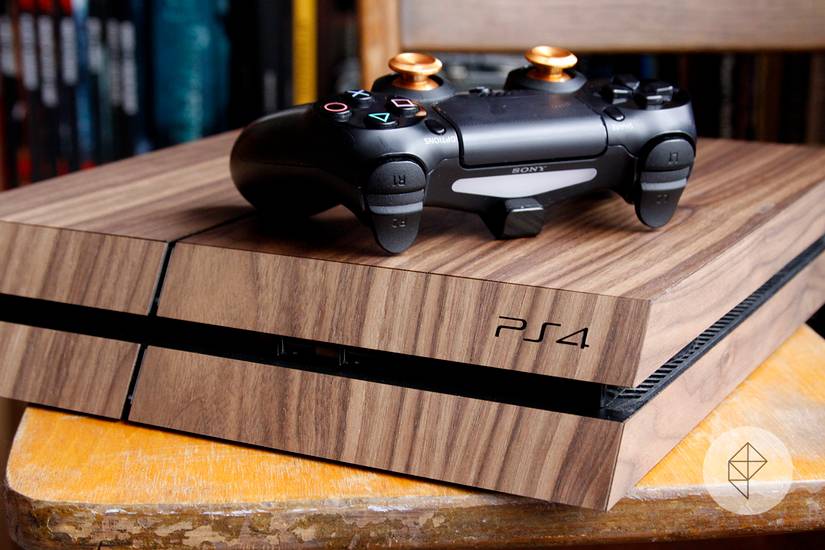 It does not get more retro than a PlayStation 4 with real wood accents ...
