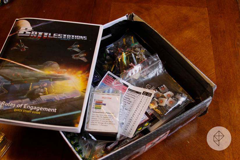 Check out the hand-made prototype for the Battlestations board game