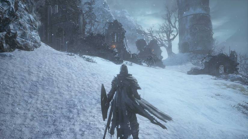 Dark Souls 3: Ashes of Ariandel walkthrough 2. Rope Bridge Cave bonfire