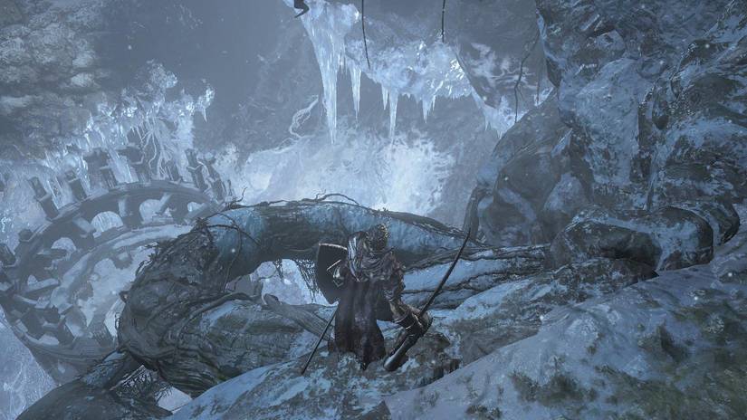 Dark Souls 3: Ashes of Ariandel walkthrough 5. Snowy Mountain Pass bonfire