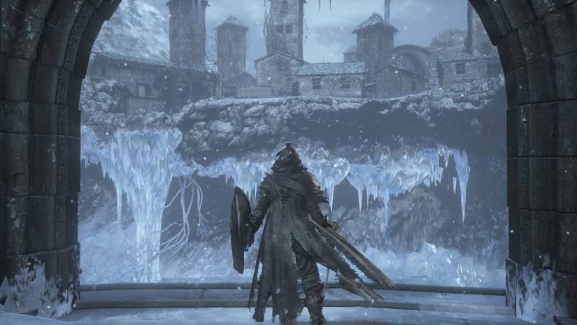 Dark Souls 3: Ashes of Ariandel walkthrough 5. Snowy Mountain Pass bonfire