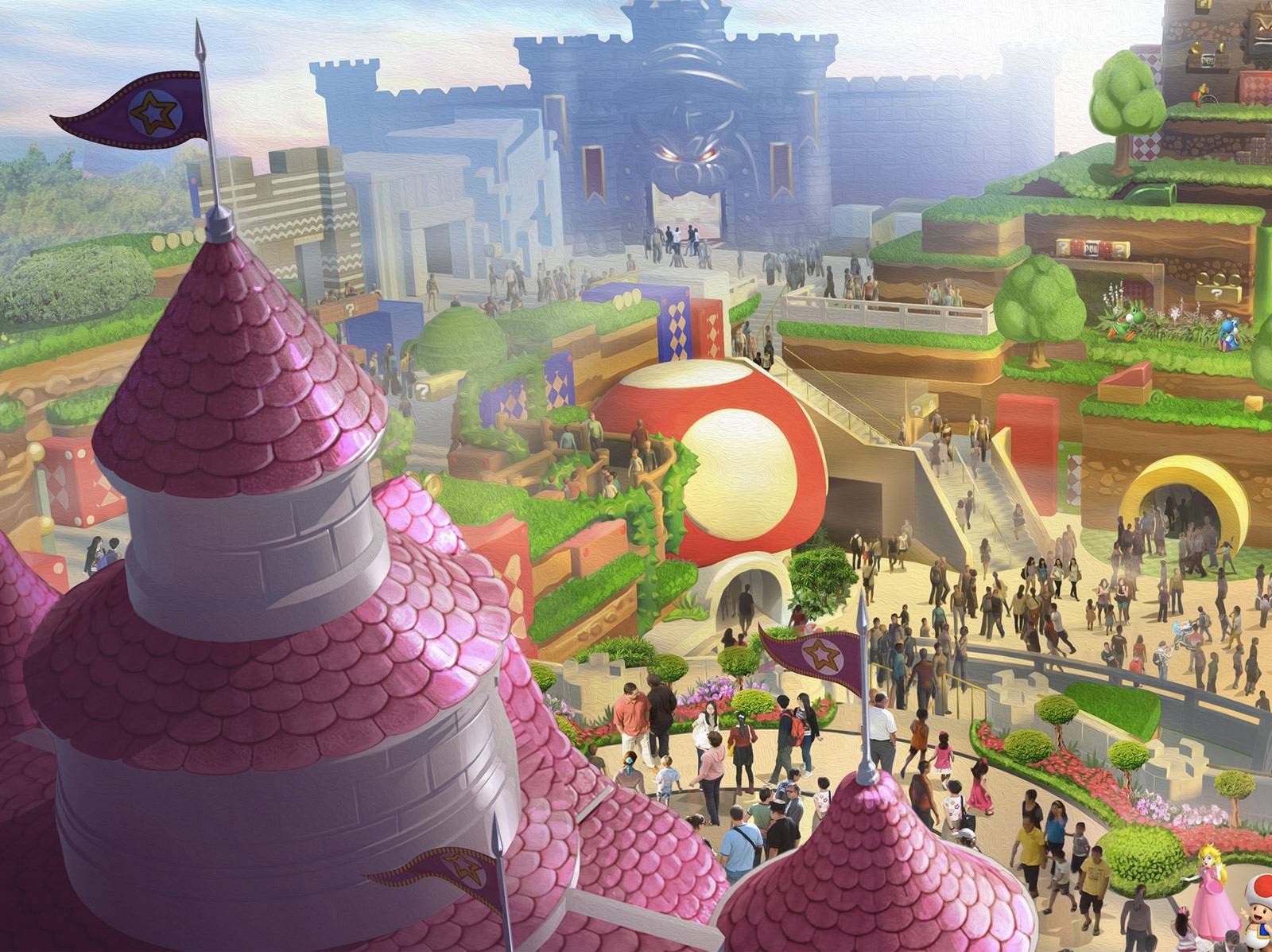 Super Nintendo World Concept Art Illustrates Nintendos Theme Park