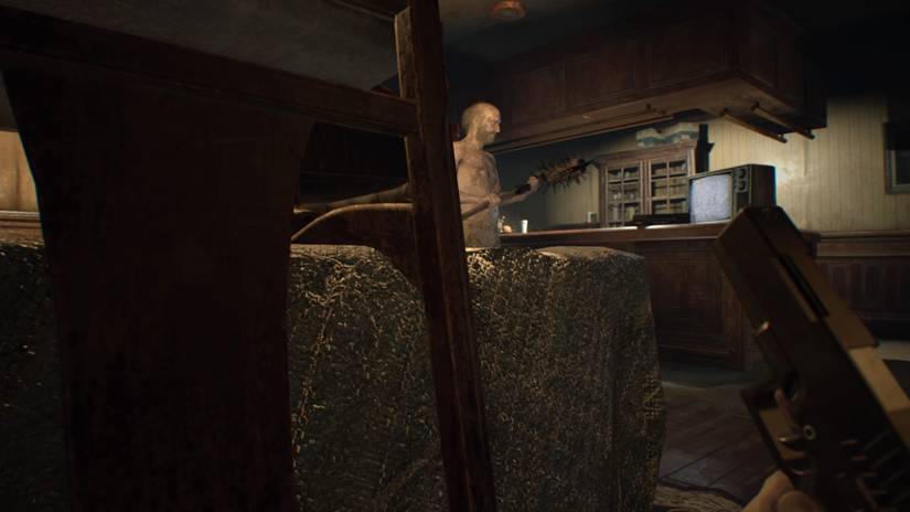 resident evil 7 wall