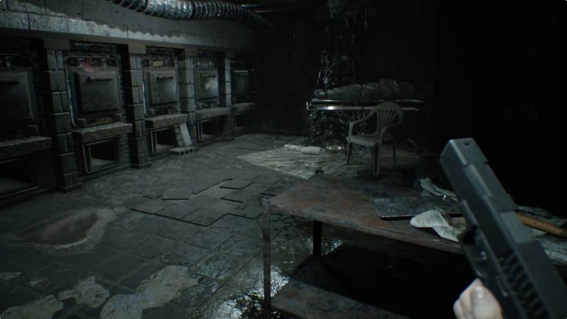 resident evil 7 wall