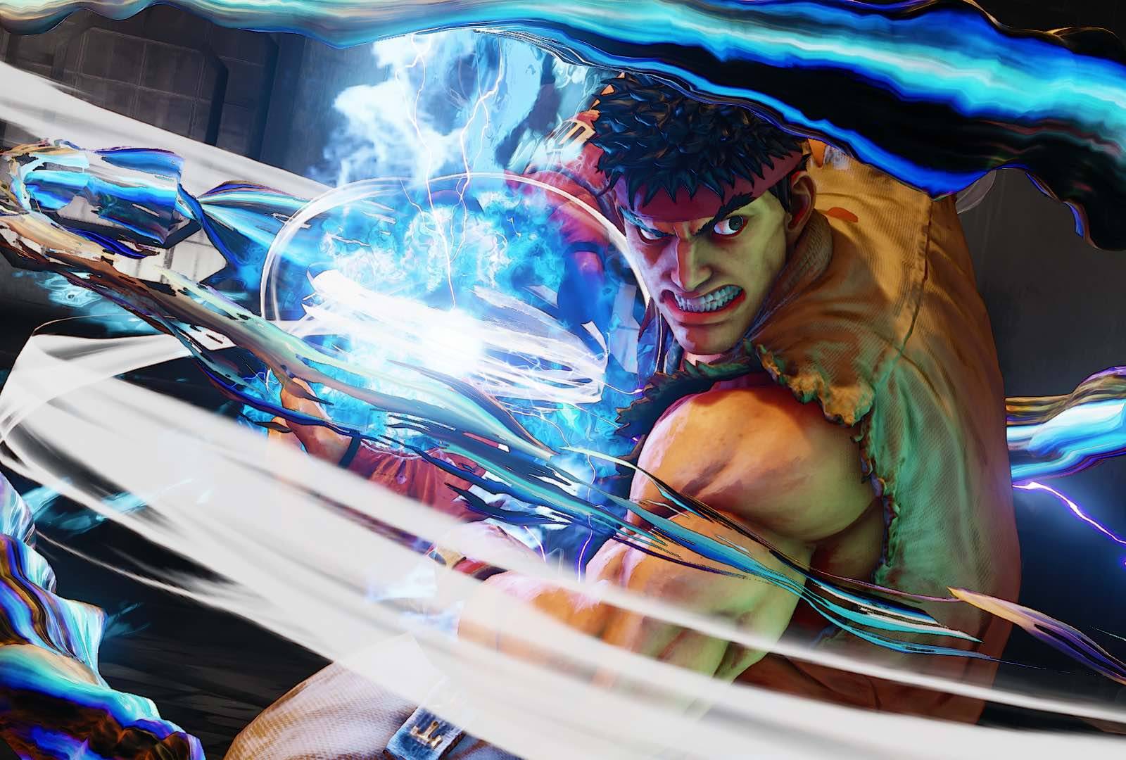 ryu doing hadouken