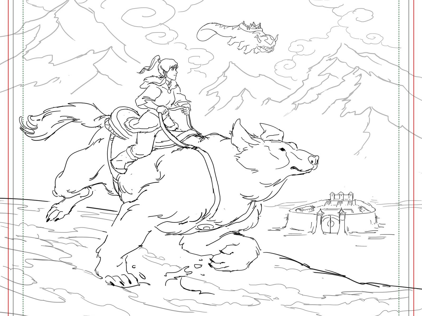 legend of korra coloring pages printable