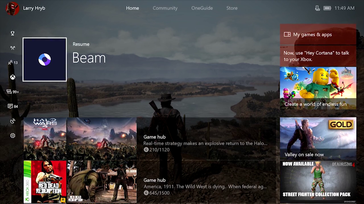 xbox one layout
