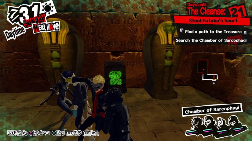 Futaba Tomb Palace walkthrough and Cognitive Wakaba Isshiki boss, Persona 5