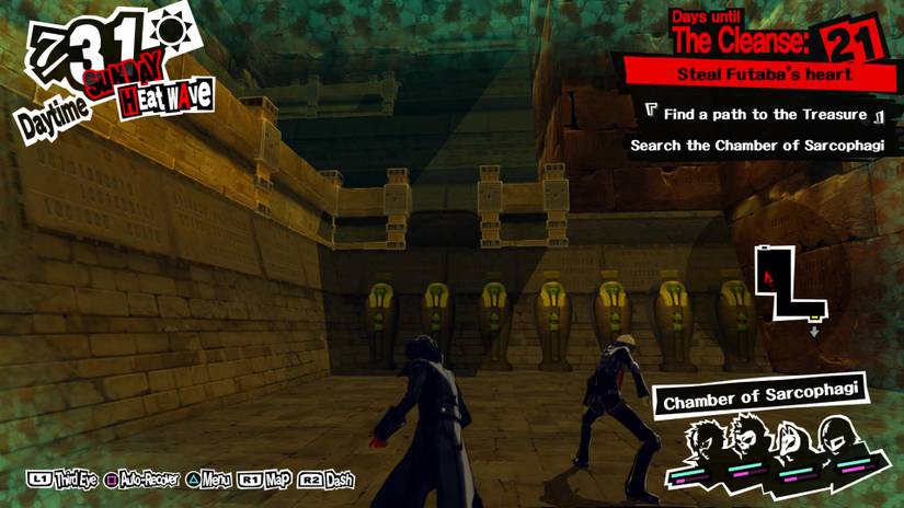 Futaba Tomb Palace walkthrough and Cognitive Wakaba Isshiki boss, Persona 5