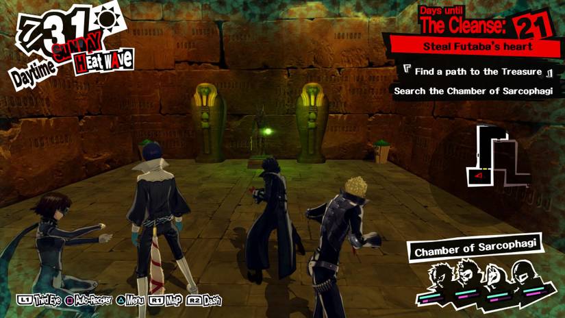 Futaba Tomb Palace walkthrough and Cognitive Wakaba Isshiki boss, Persona 5