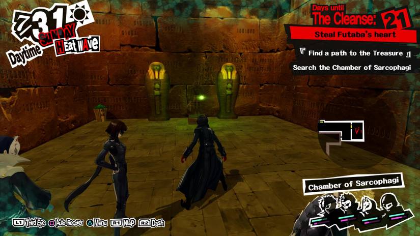 Futaba Tomb Palace walkthrough and Cognitive Wakaba Isshiki boss, Persona 5