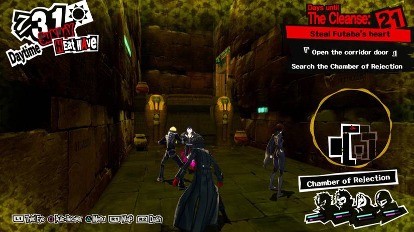 Futaba Tomb Palace walkthrough and Cognitive Wakaba Isshiki boss, Persona 5