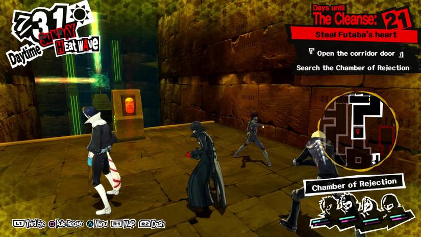 Futaba Tomb Palace walkthrough and Cognitive Wakaba Isshiki boss, Persona 5