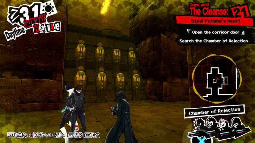 Futaba Tomb Palace walkthrough and Cognitive Wakaba Isshiki boss, Persona 5