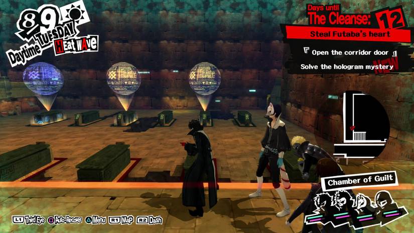 Futaba Tomb Palace walkthrough and Cognitive Wakaba Isshiki boss, Persona 5